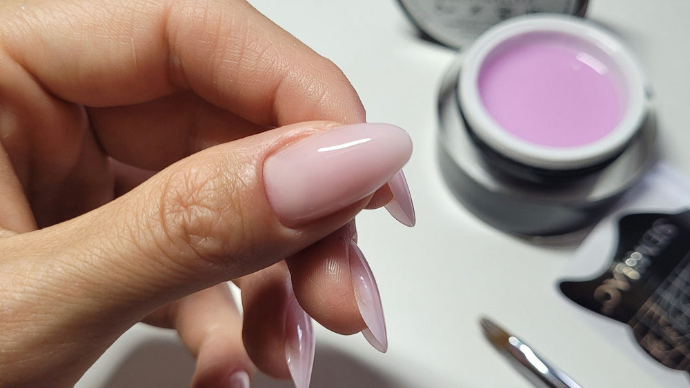 Gel overlays on a natural nails - step by step