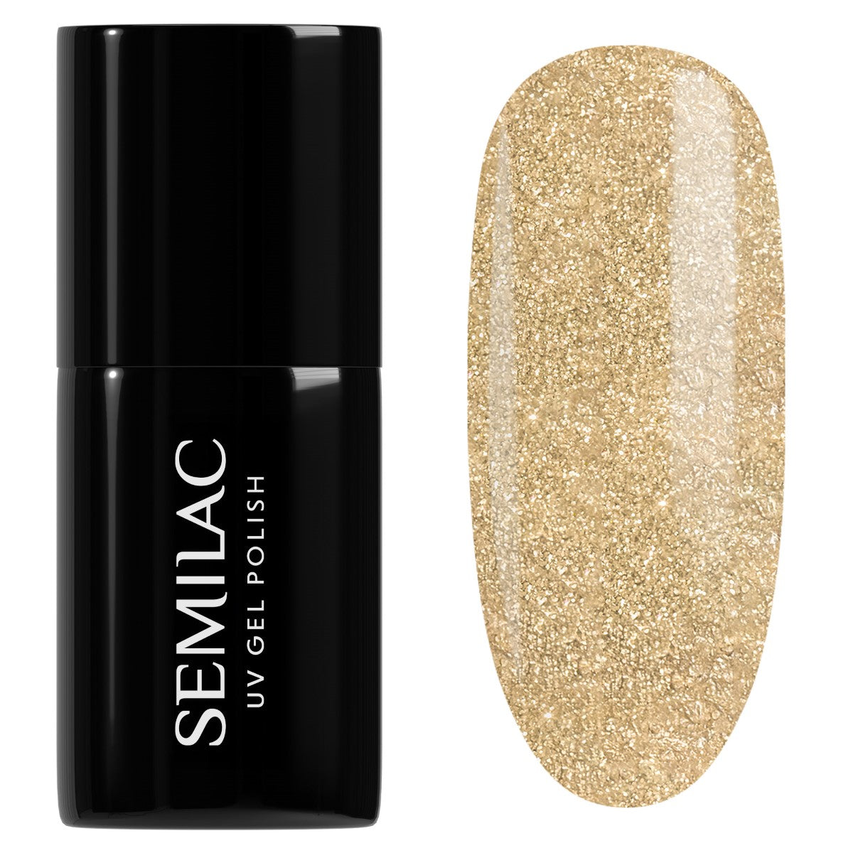 Semilac 037 Gold Disco UV Gel Polish